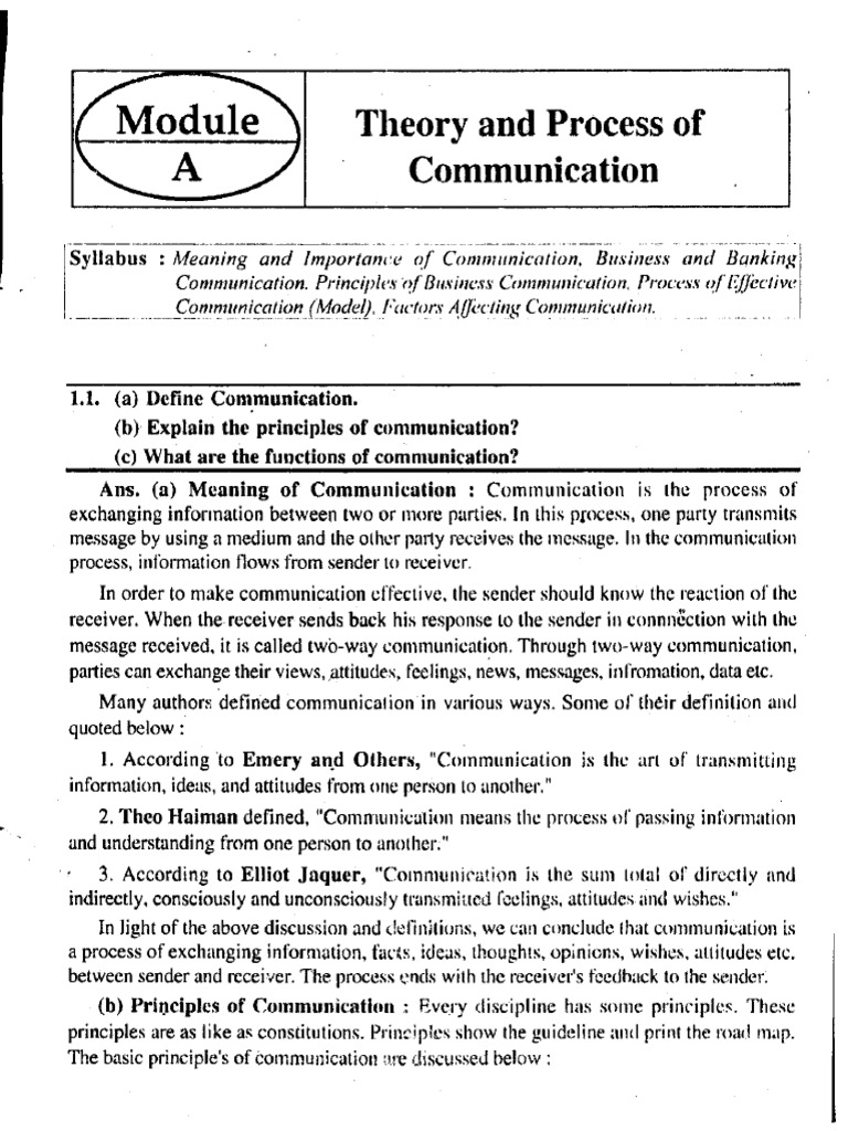 A. Theory and Process of Communication | PDF | Communication | Information