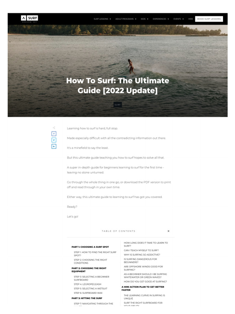 How To Surf | PDF