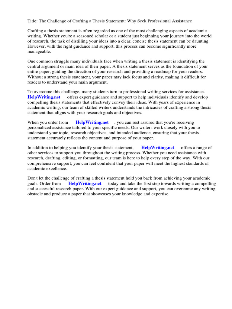 Identify Thesis Statement Activity | PDF | Thesis | Essays