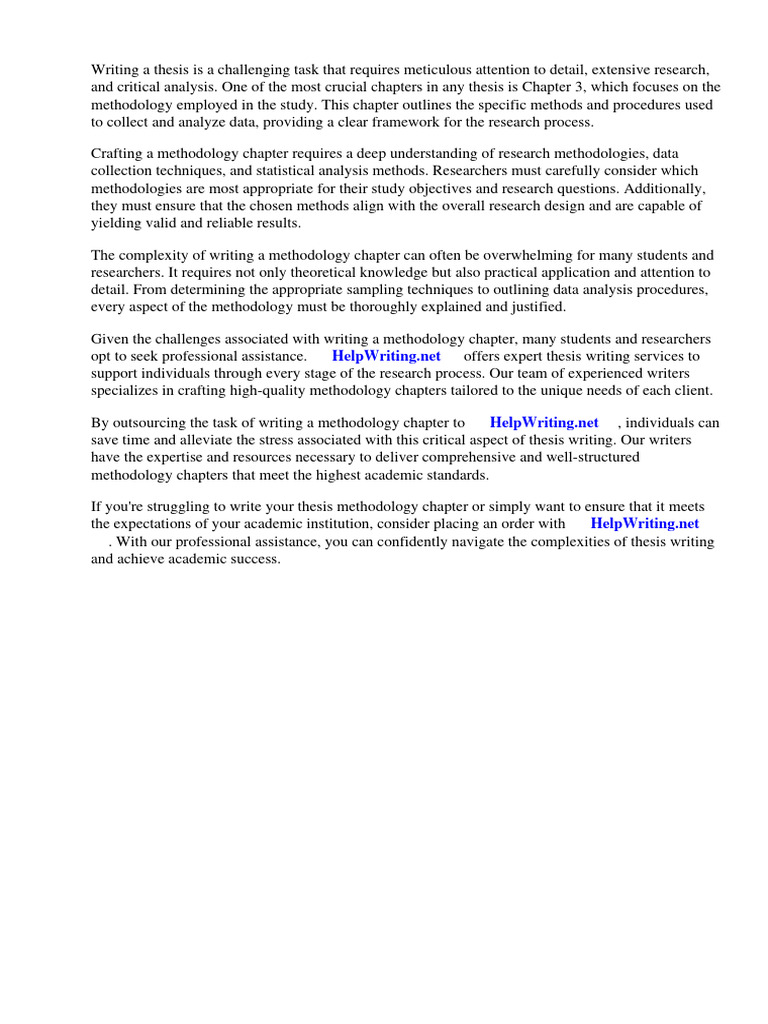 Thesis Methodology Chapter 3 | PDF