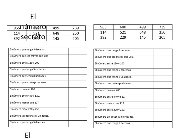El Numero Secreto | PDF