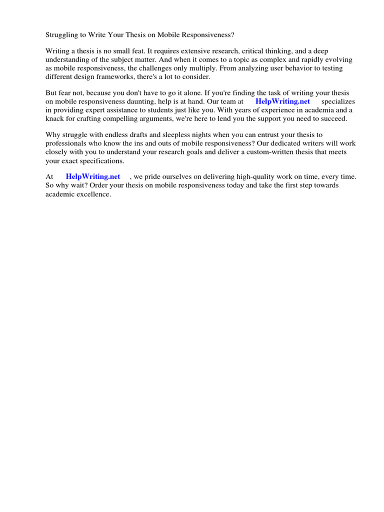 Thesis Mobile Responsive | PDF | Mobile Phones | Advertising