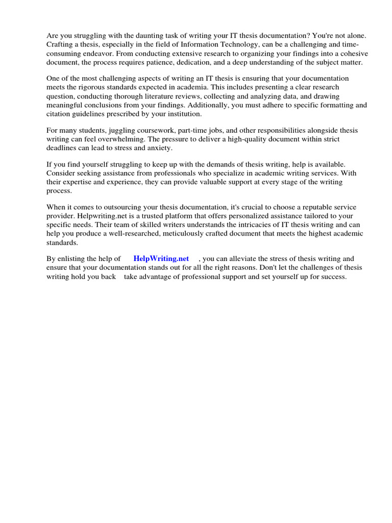 It Thesis Documentation Sample | PDF | Project Management | Global ...
