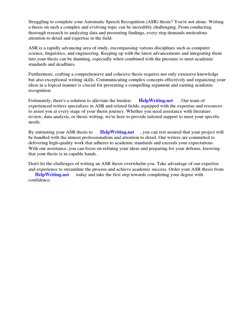 Automatic Speech Recognition Thesis | PDF | Speech Recognition | Speech Synthesis