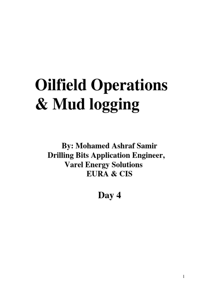 Oilfield Operations & Mud Logging | Download Free PDF | Physical Sciences