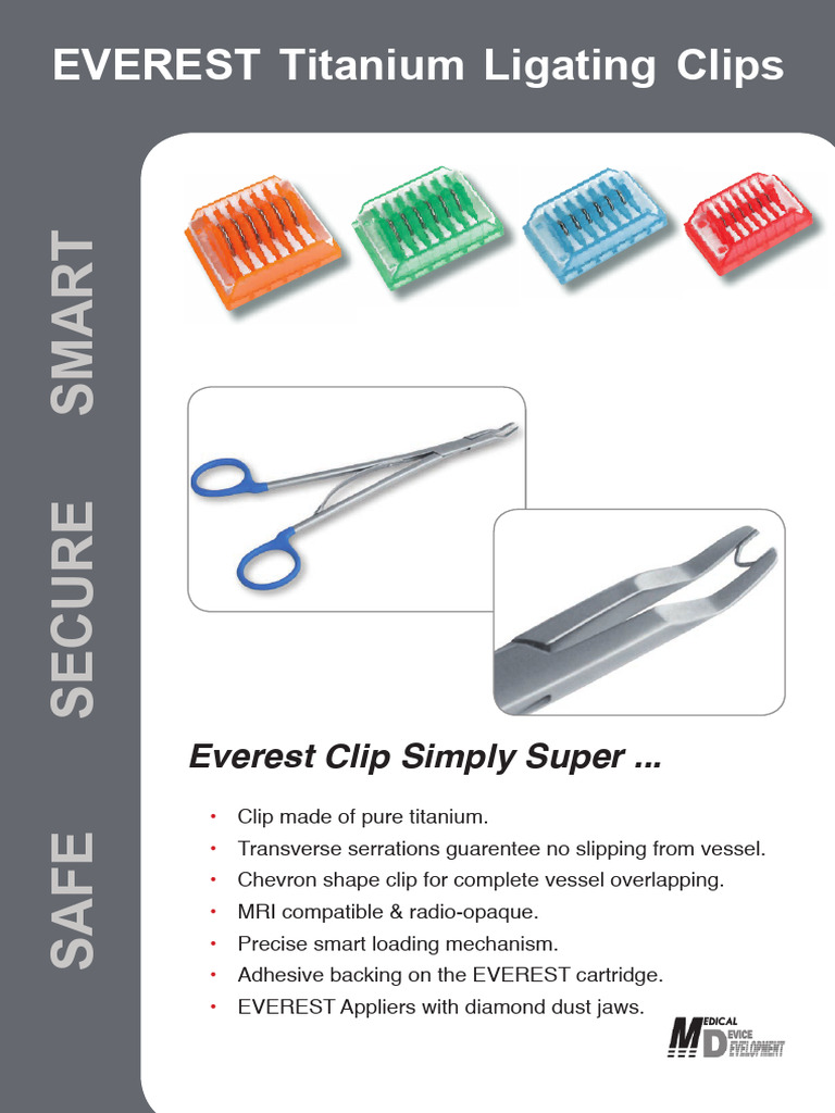 Everest Titanium Ligating Clips Overview | PDF