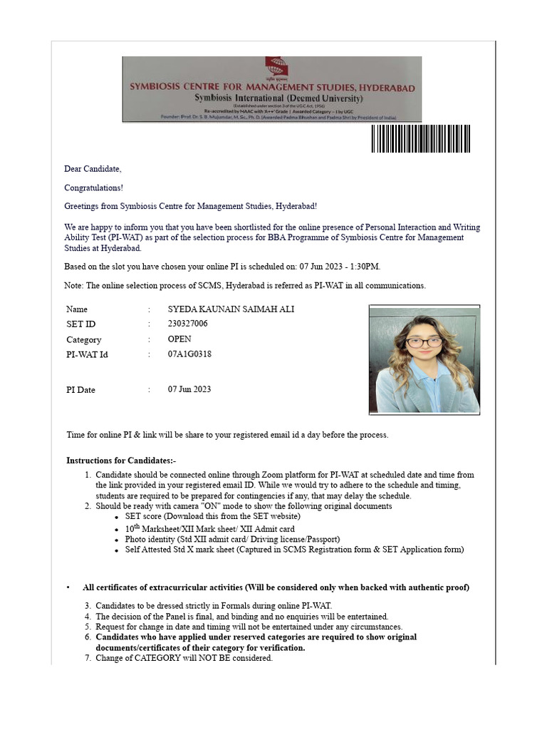 Admit Card | PDF | Computing | Software