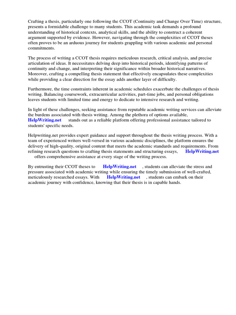 Ccot Thesis | PDF