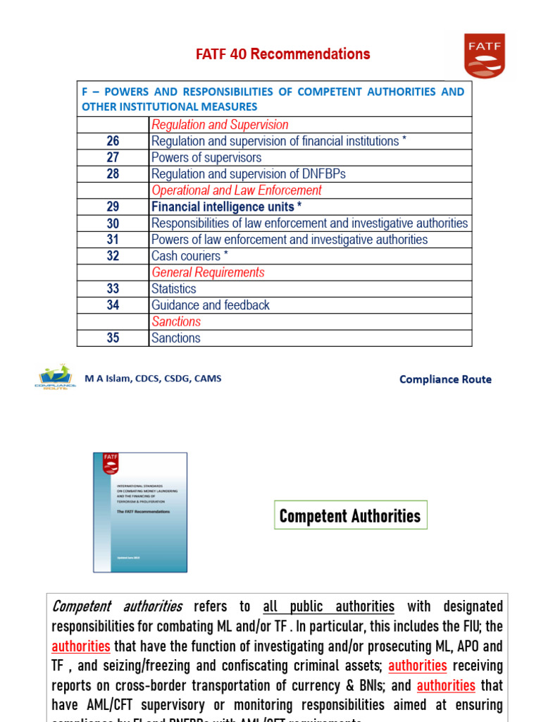 Fatf R 26 - 40 | PDF | Money Laundering | Terrorism Financing