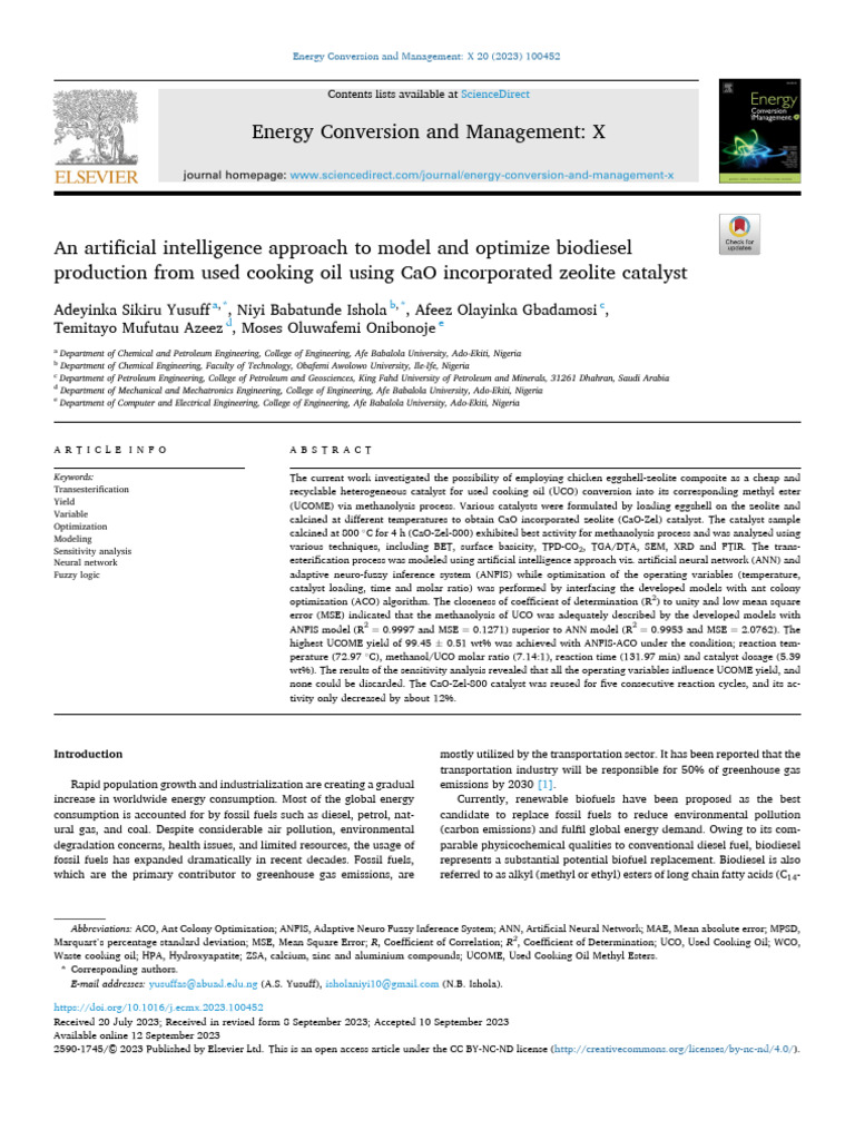 An Artificial Intelligence Approach To Model And Optimize 2023