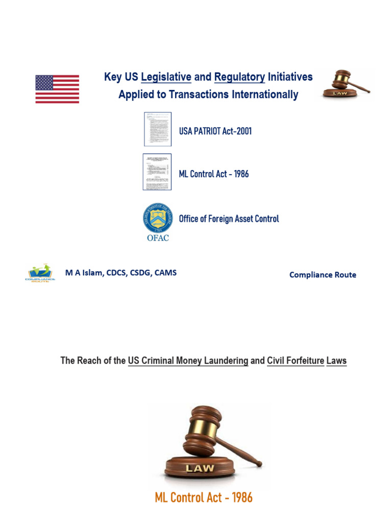 MLCA-1986 and OFAC | PDF | Office Of Foreign Assets Control | Money ...