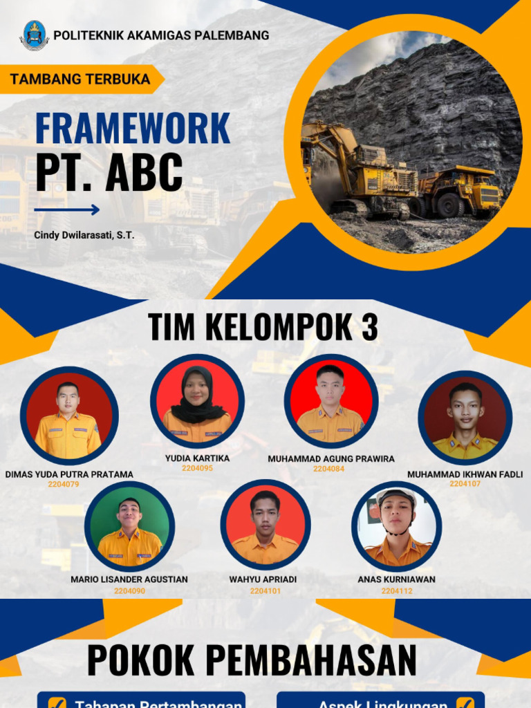 Kelompok 3 PT - Abc Tambang Terbuka Tpb3c | PDF