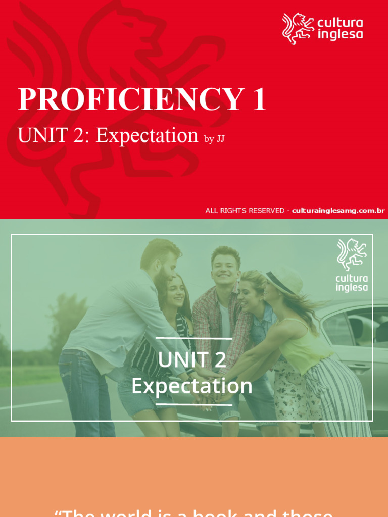 PROFICIENCY 1 Unit 2 (Expectation) | PDF | Human Communication | Linguistics