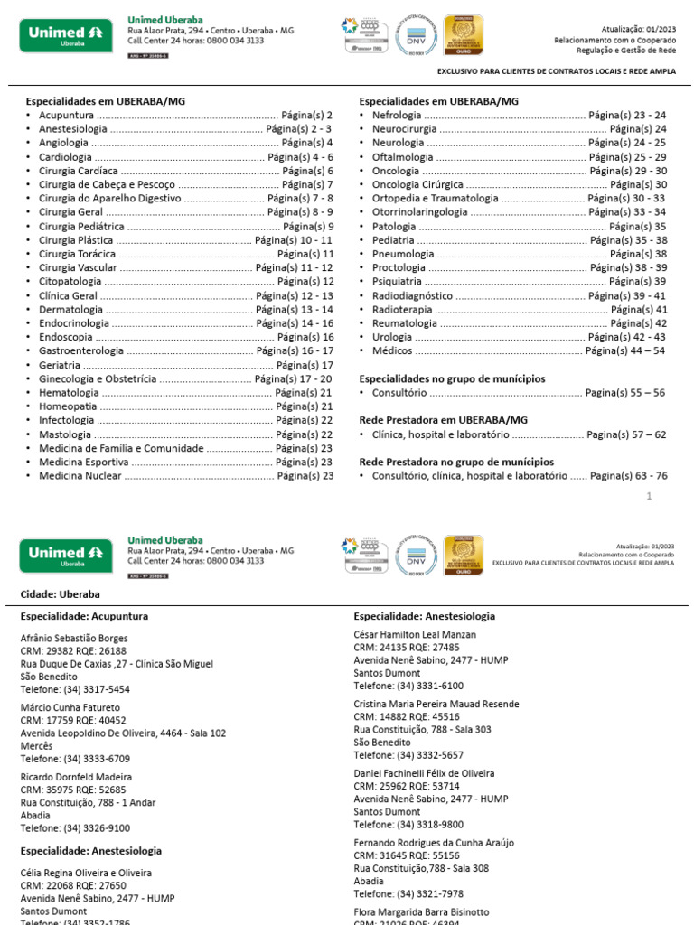 Guia - Medico - Unimed - Uberaba - 01.2023 | PDF | Remédio | Sistema de ... Guia - Medico - Unimed - Uberaba - 01.2023 | PDF | Remédio | Sistema de ...