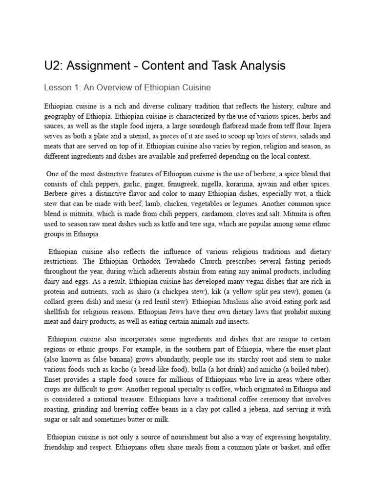 U2 - Assignment - Content and Task Analysis Final Version | PDF ... U2 - Assignment - Content and Task Analysis Final Version | PDF ...