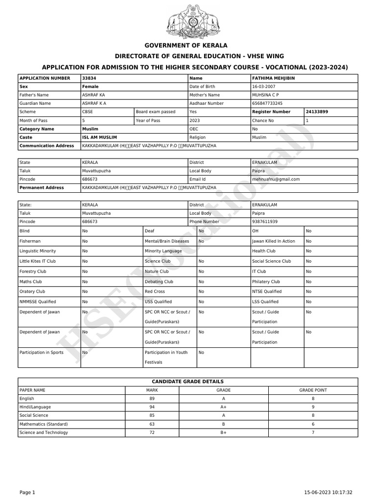HSE (Vocational) | PDF