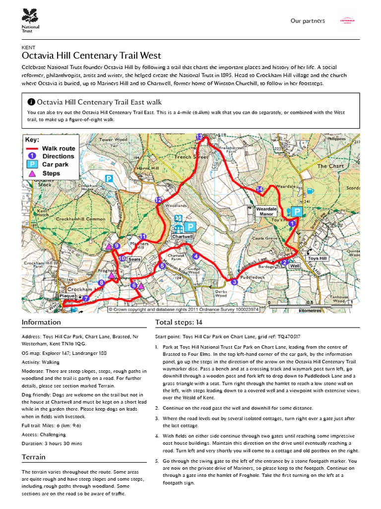 Octavia Hill Trail West: Walking Guide | PDF | Trail | Land Transport