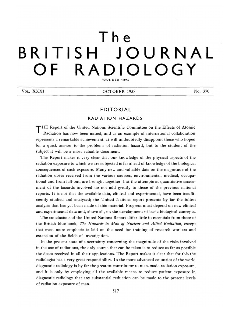 2014 Radiation Hazards | PDF | Ionizing Radiation | Hazards