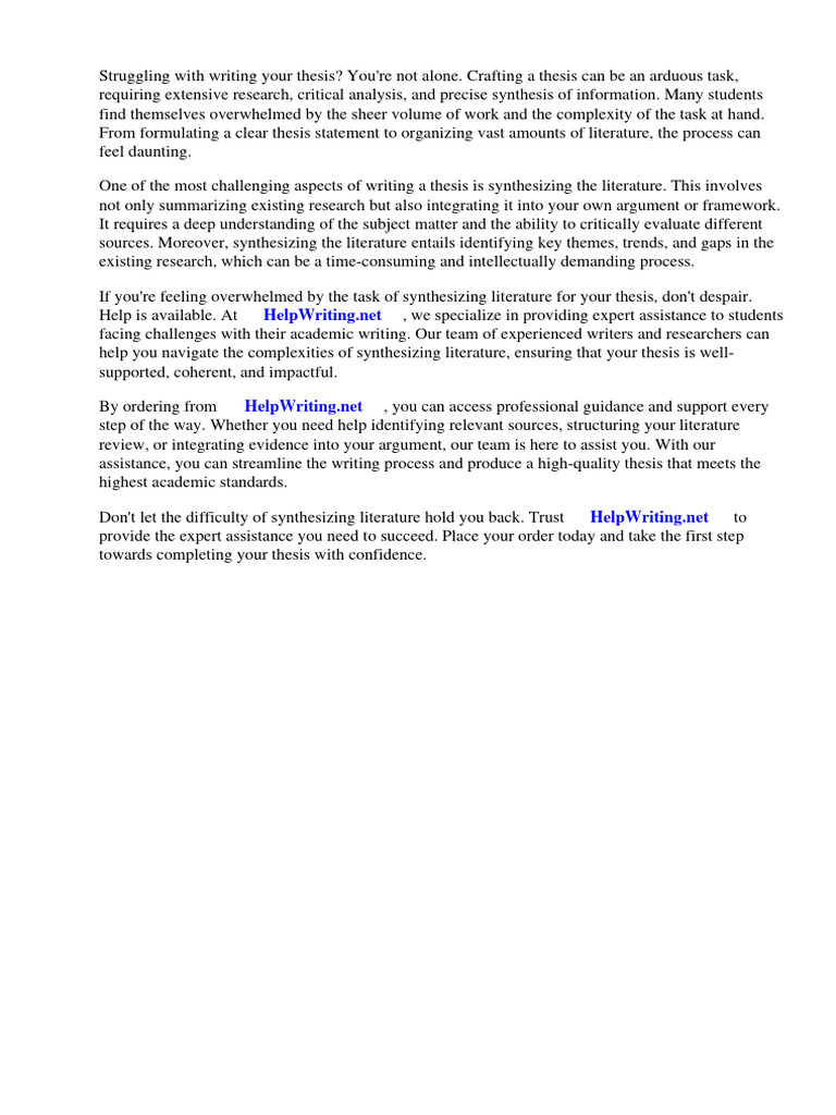 Synthesis Example Literature | PDF | Essays | Thought