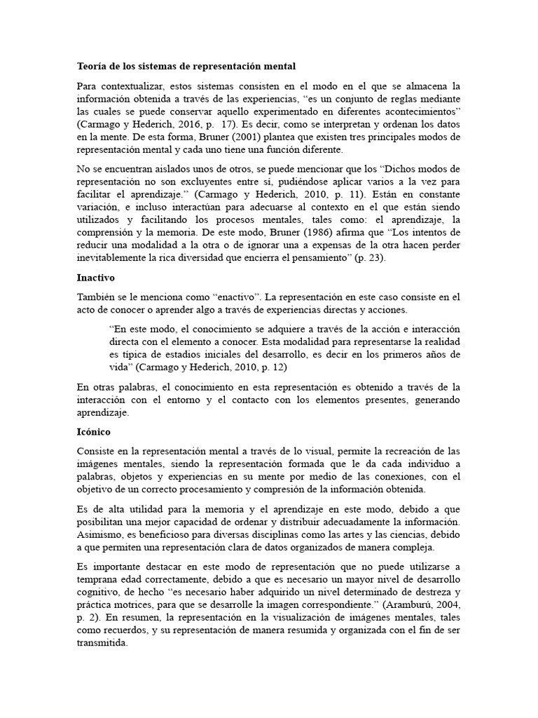Teoría de Los Sistemas de Representación Mental | PDF | Aprendizaje | Mente