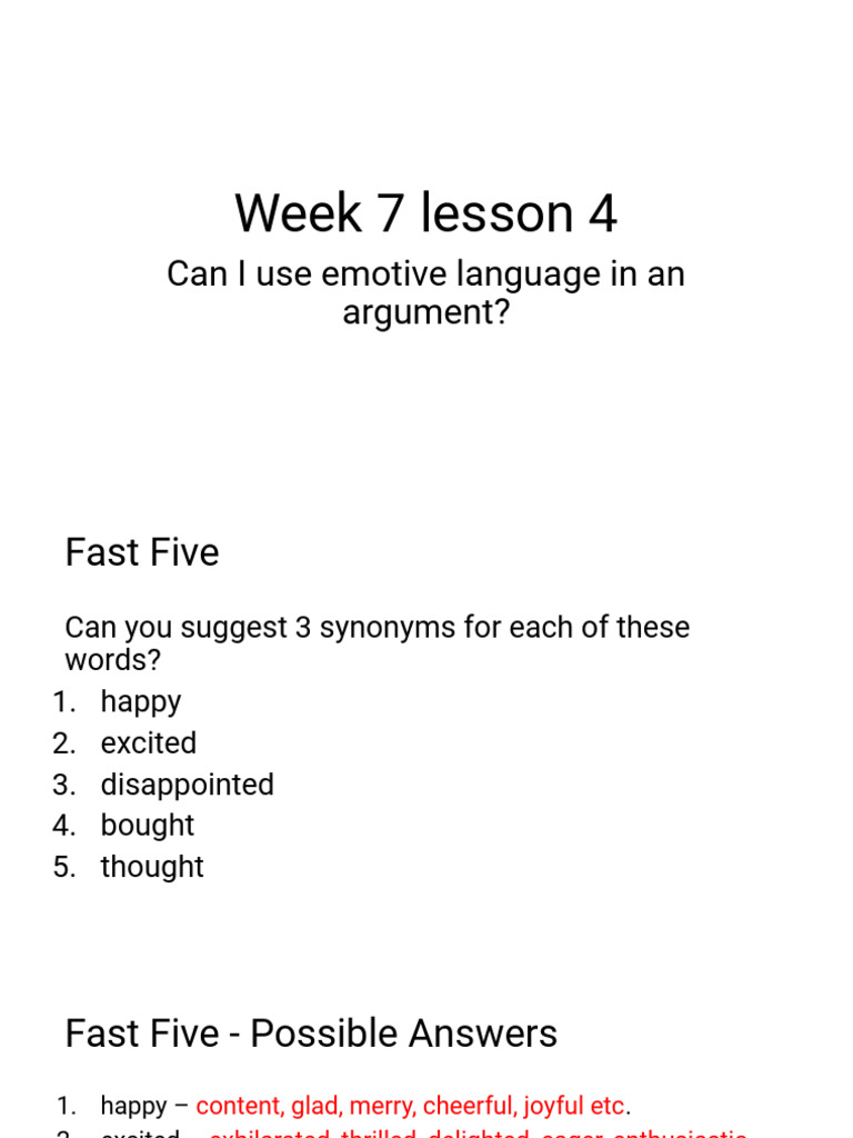 Emotive Language | PDF | Adverb | Adjective