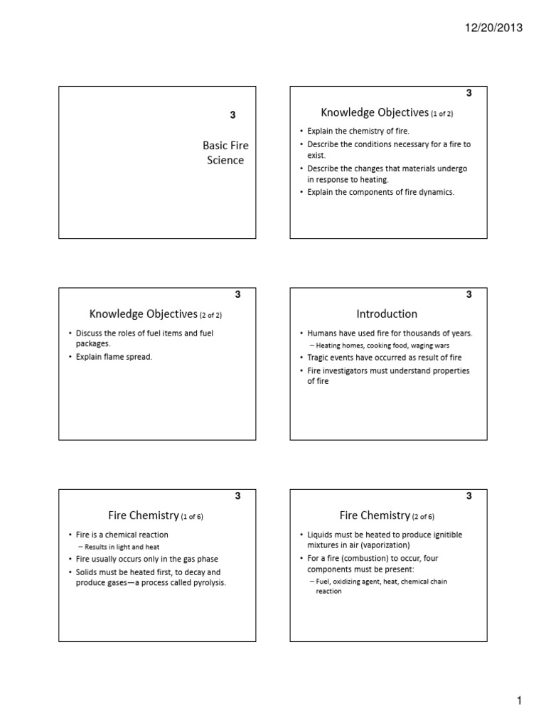 FIPP PPT CH 03 Basic Fire Science | PDF | Fires | Combustion
