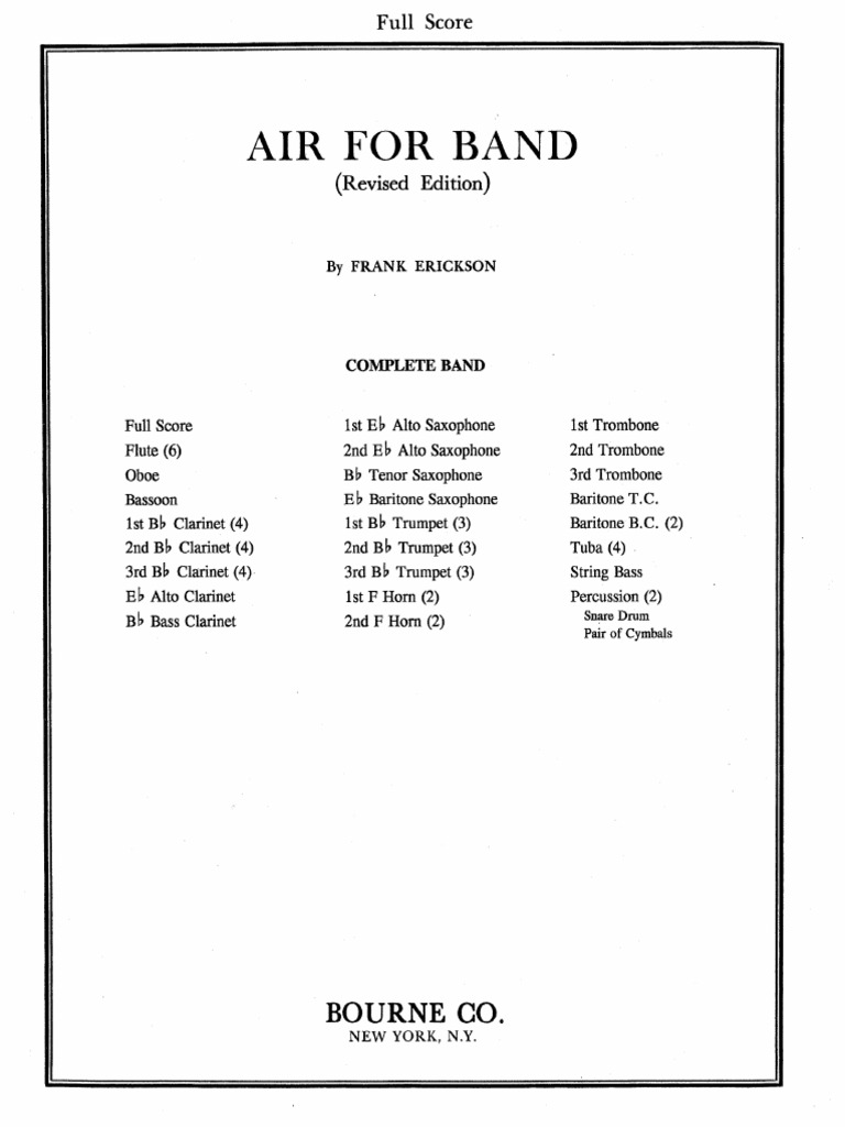 Air For Band (Frank Erickson) | PDF