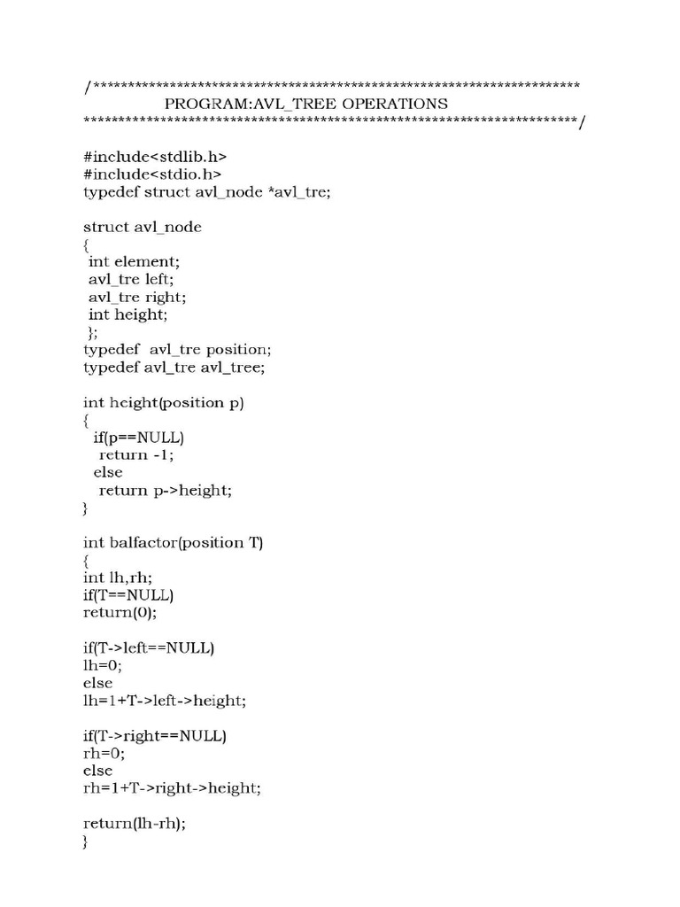LAB-1 - AVL Operations | PDF