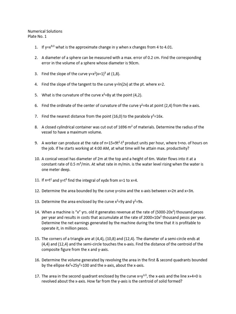 Plate No. 1 | Download Free PDF | Area | Sphere