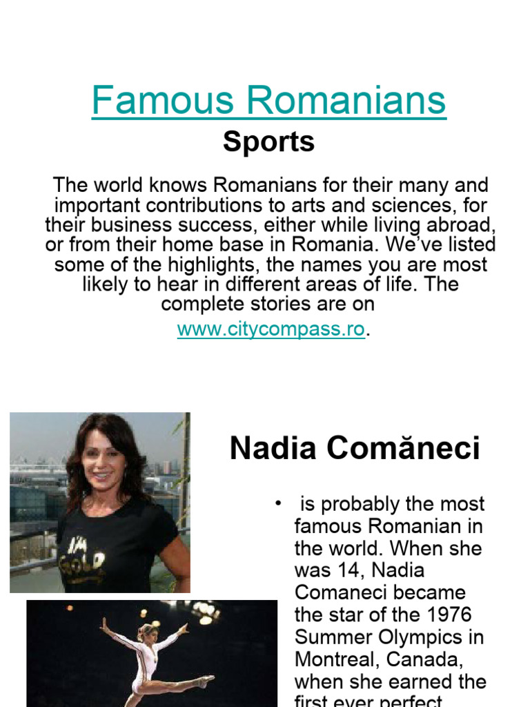 Famous Romanians Sportivs | PDF | Sports | Olympic Games