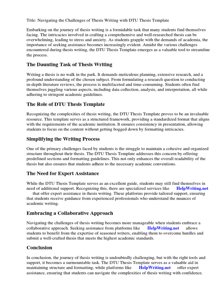 Dtu Thesis Template | Download Free PDF | Brand | Thesis