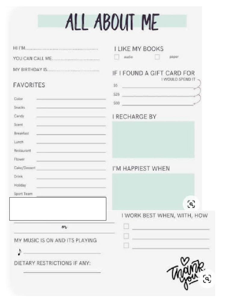 All About Me For Teens 2004 | PDF