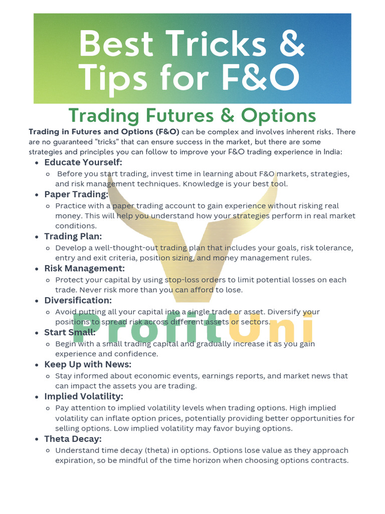 Best Tricks & Tips For F&O | PDF | Option (Finance) | Financial Risk