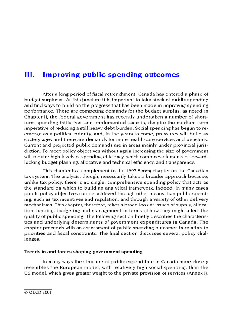 Improving Public-Spending Outcomes | PDF