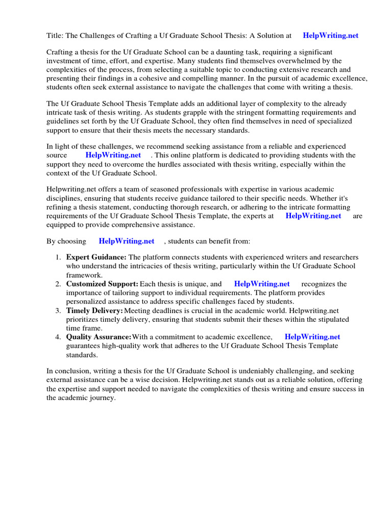 UF Grad Thesis Writing Help | PDF | Composite Material | Thesis