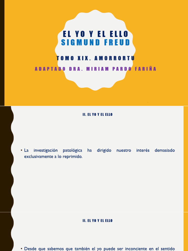 Freud: El Yo y el Ello | PDF | Mente inconsciente | Percepción