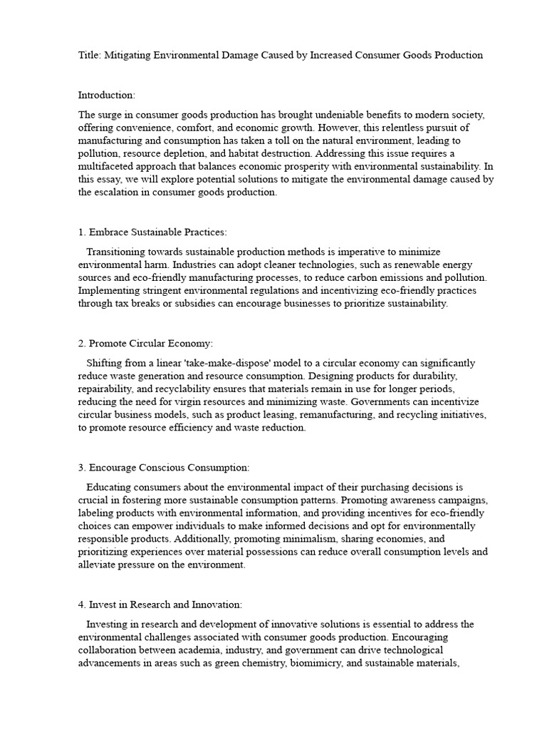 Paragraph 1 | PDF | Sustainability | Economic Growth
