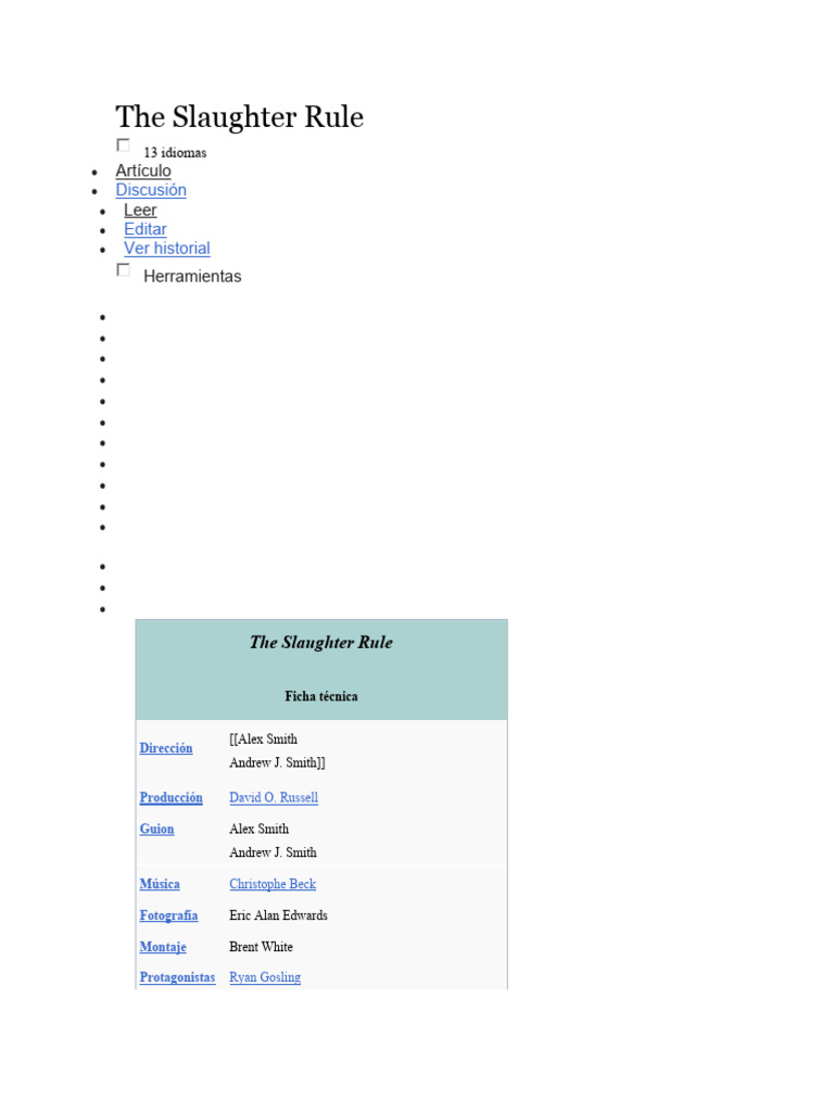 The Slaughter Rule | PDF