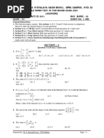 PM Shri KV Gachibowli Maths Class XII Chapter Wise Practice Papers Answers | PDF | Matrix ...