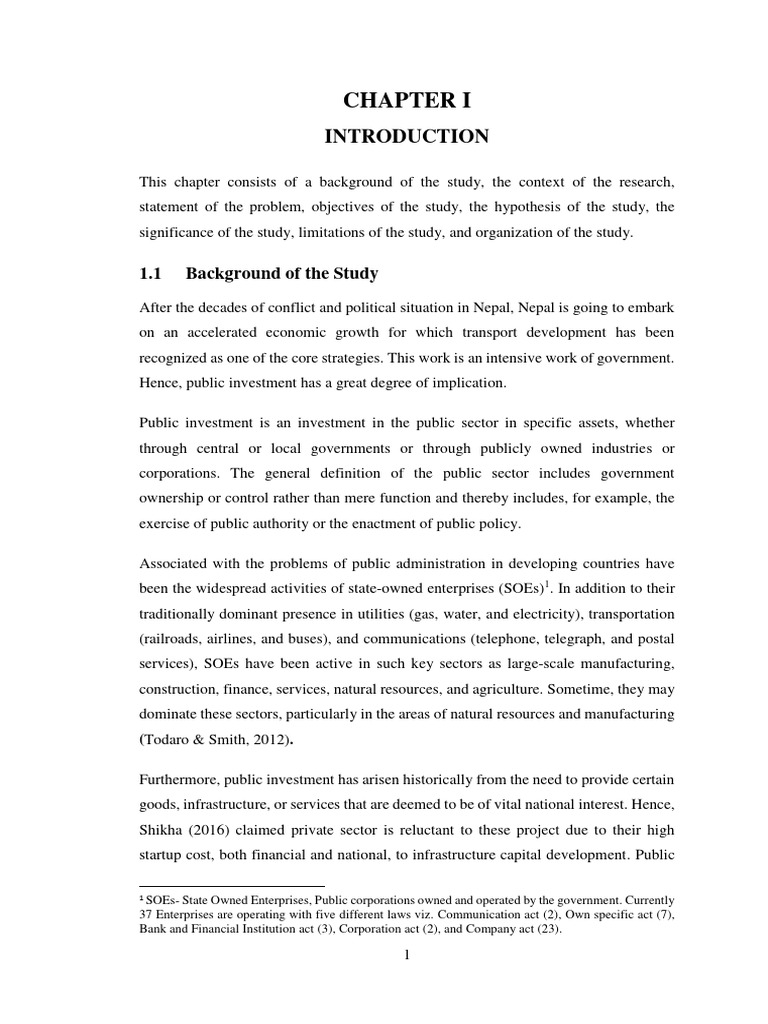 Thesis Public Investment in Nepal- A Case of Transportation Expenditure ...