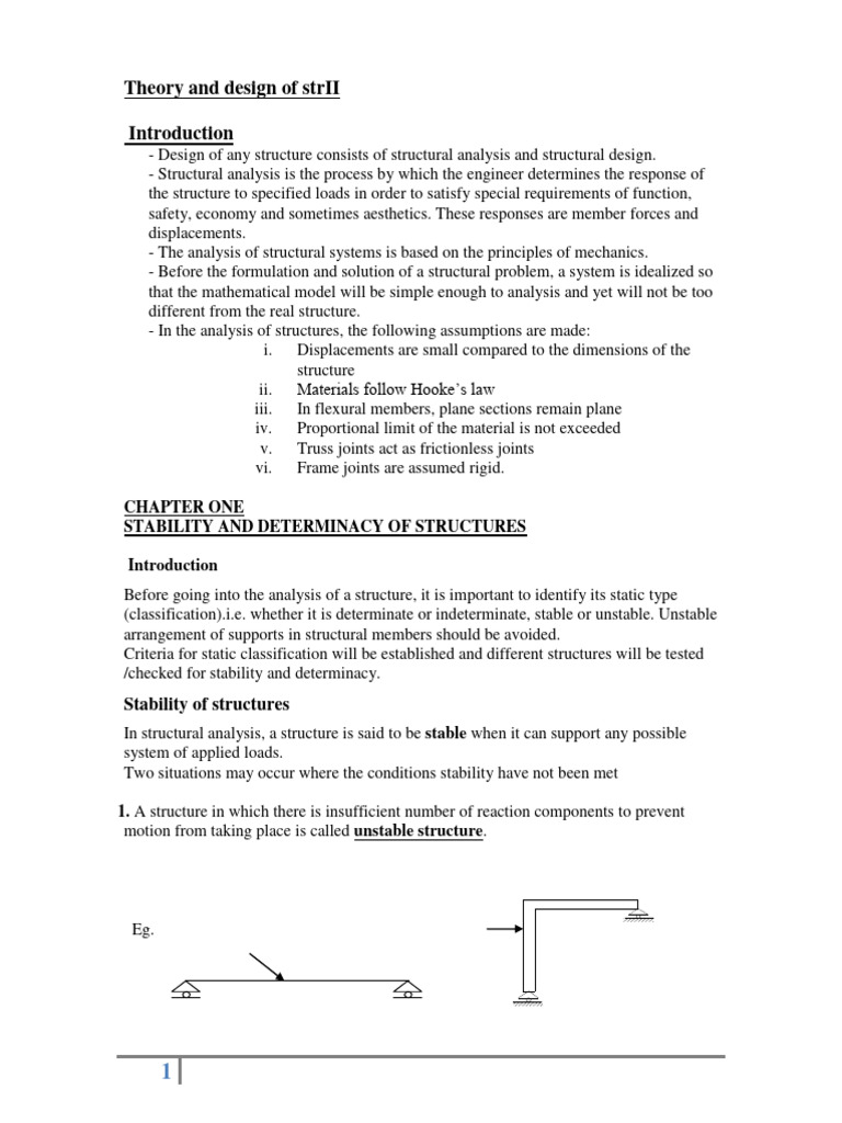 Theory of Structures I | PDF