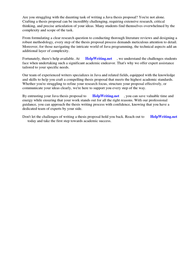Java Thesis Proposal | PDF | Thesis | Libraries