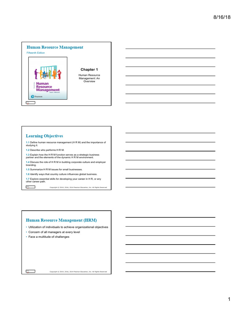 HRM Chapter 1 | Download Free PDF | Human Resource Management | Human Resources