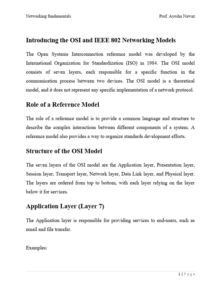 NF Lecture 10 | PDF | Osi Model | Computer Network