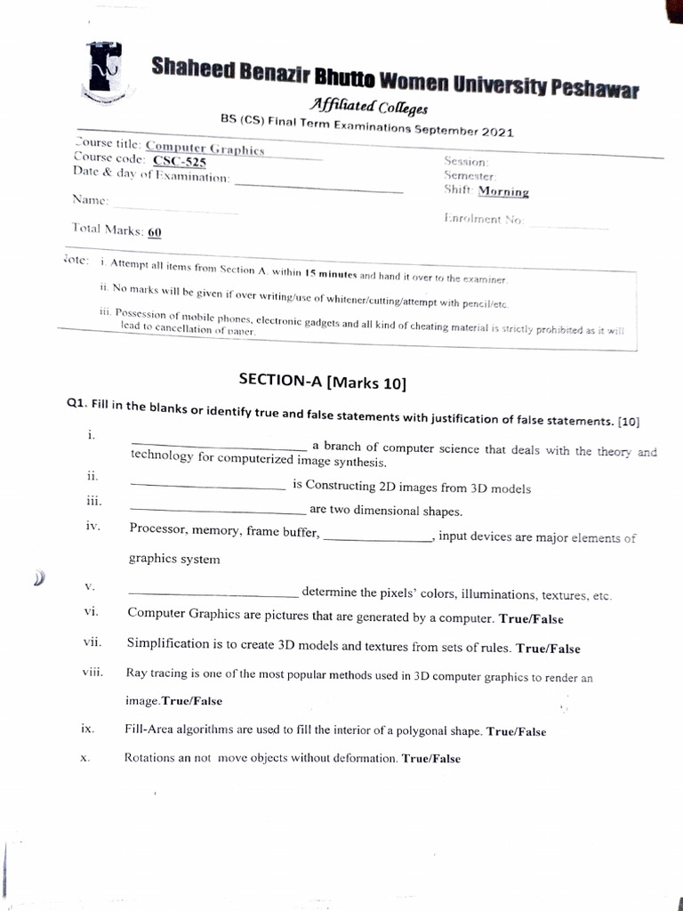 Graphics Final Term Pdf