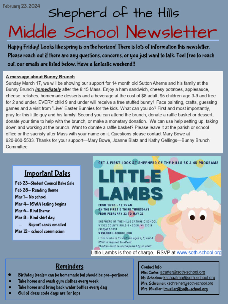 newsletter 2-23-24 compressed | PDF | Integer