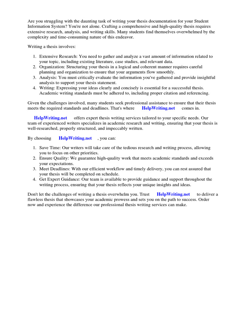 Student Information System Thesis Documentation | PDF | Thesis