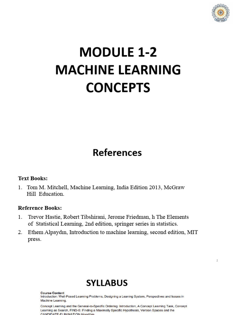 Module 1 PPT | PDF | Machine Learning | Statistical Classification
