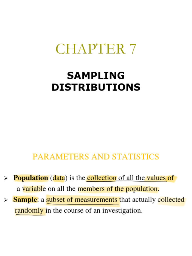 CH 07 | PDF | Probability Distribution | Statistics