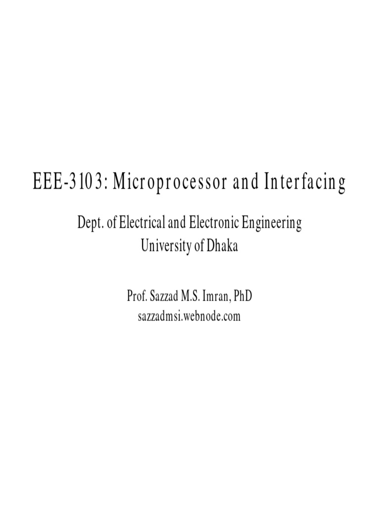 Lecture #01, Microprocessor | PDF Lecture #01, Microprocessor | PDF